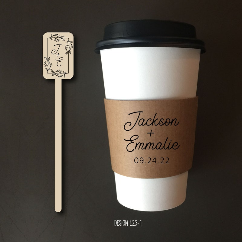 Custom Coffee Sleeves Wedding - Etsy