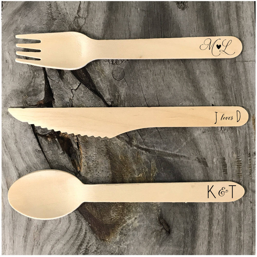 Personalized Wooden Utensils Available in Three Sizes Custom - Etsy
