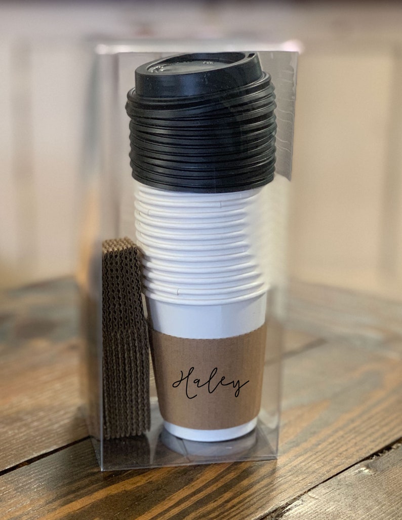 Coffee Gift Pack in Box Natural Brown Kraft Sleeves Cups | Etsy