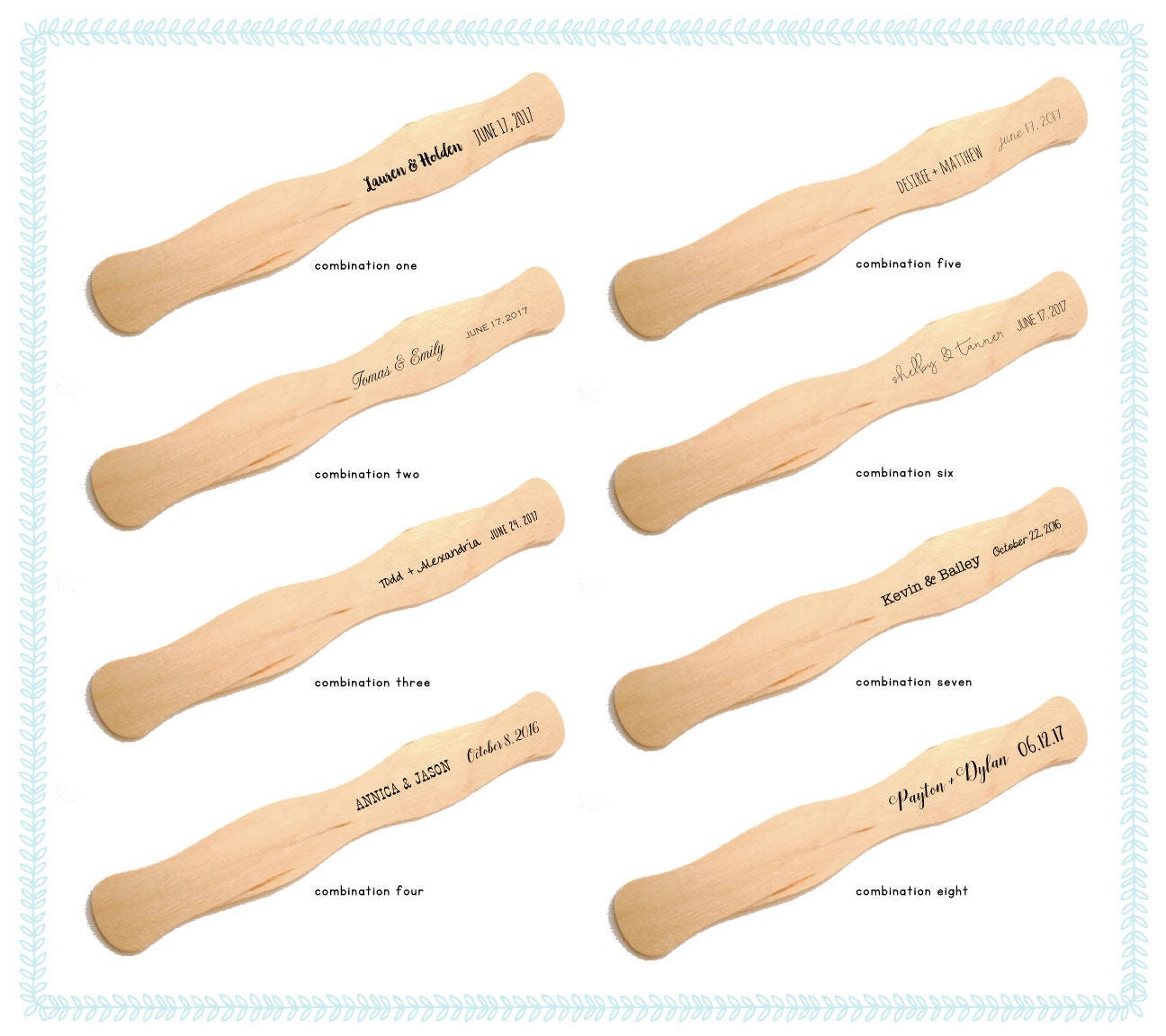 Personalized Wooden Fan Handles Custom Text or Graphic - Etsy