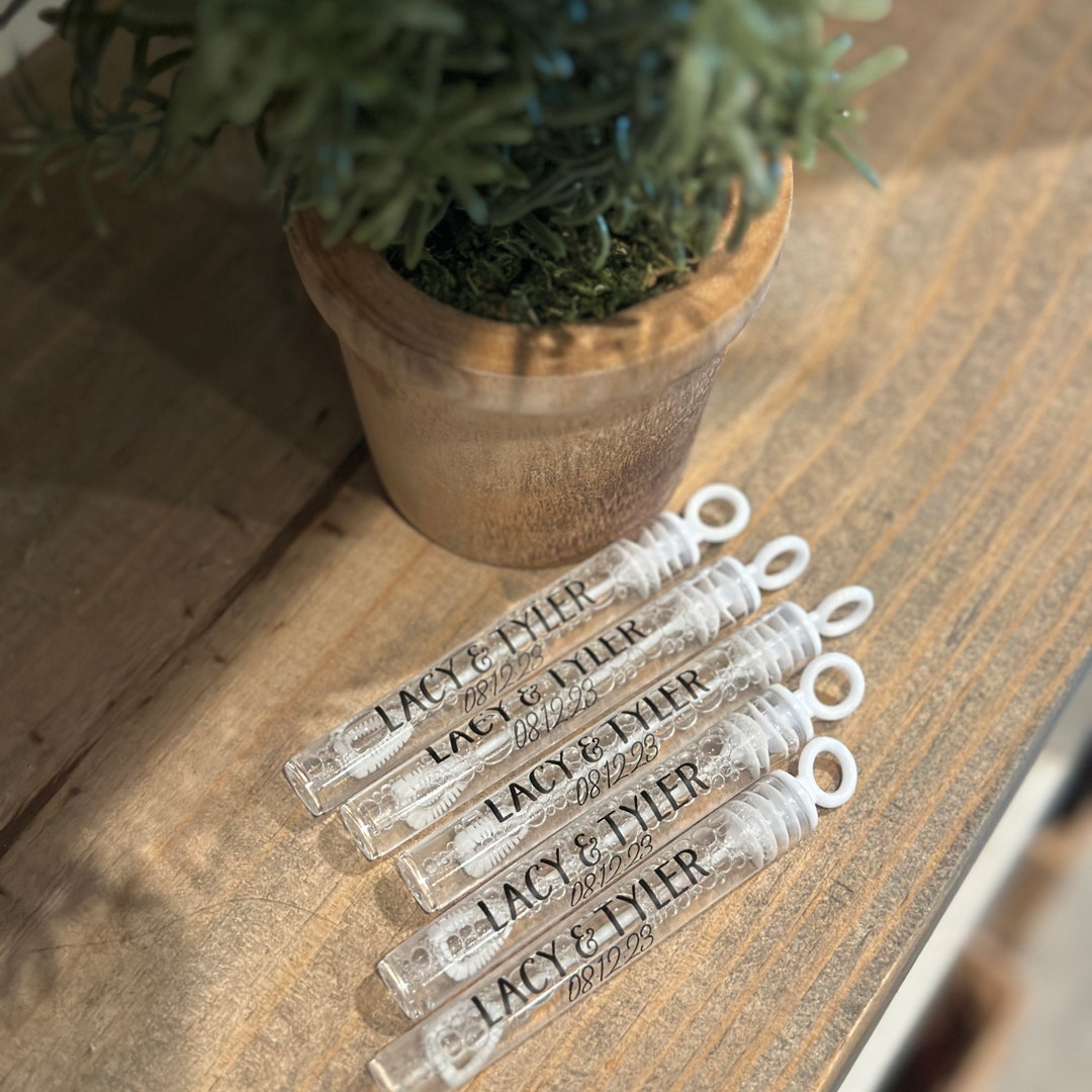 Bubble Wands With Printed Labels - Wedding - Birthday - Party - so Much ...