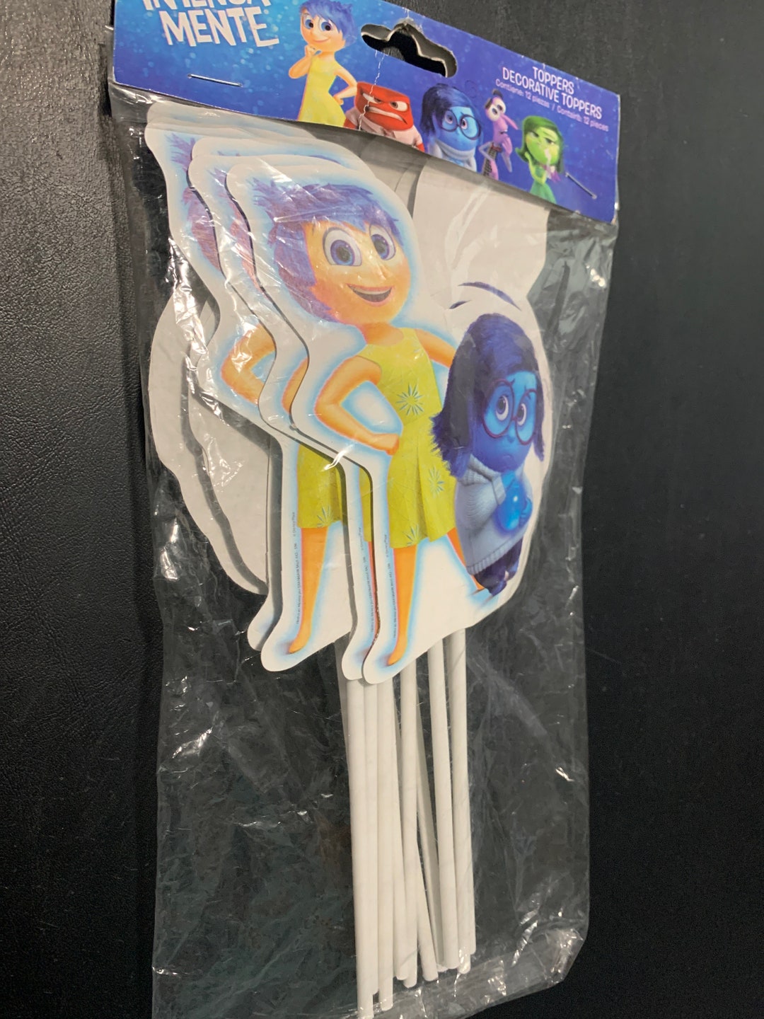 DISNEY'S Inside Out With Joy & Sadness 12 Pc Set of Party Toppers for ...