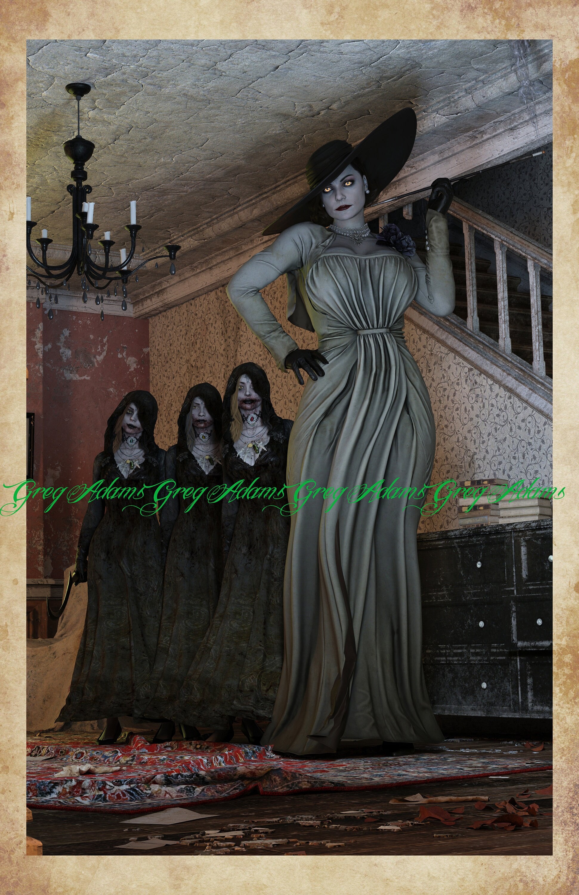 Resident Evil VILLAGE Alcina Dimitrescu and the Dimitrescu Sisters ...