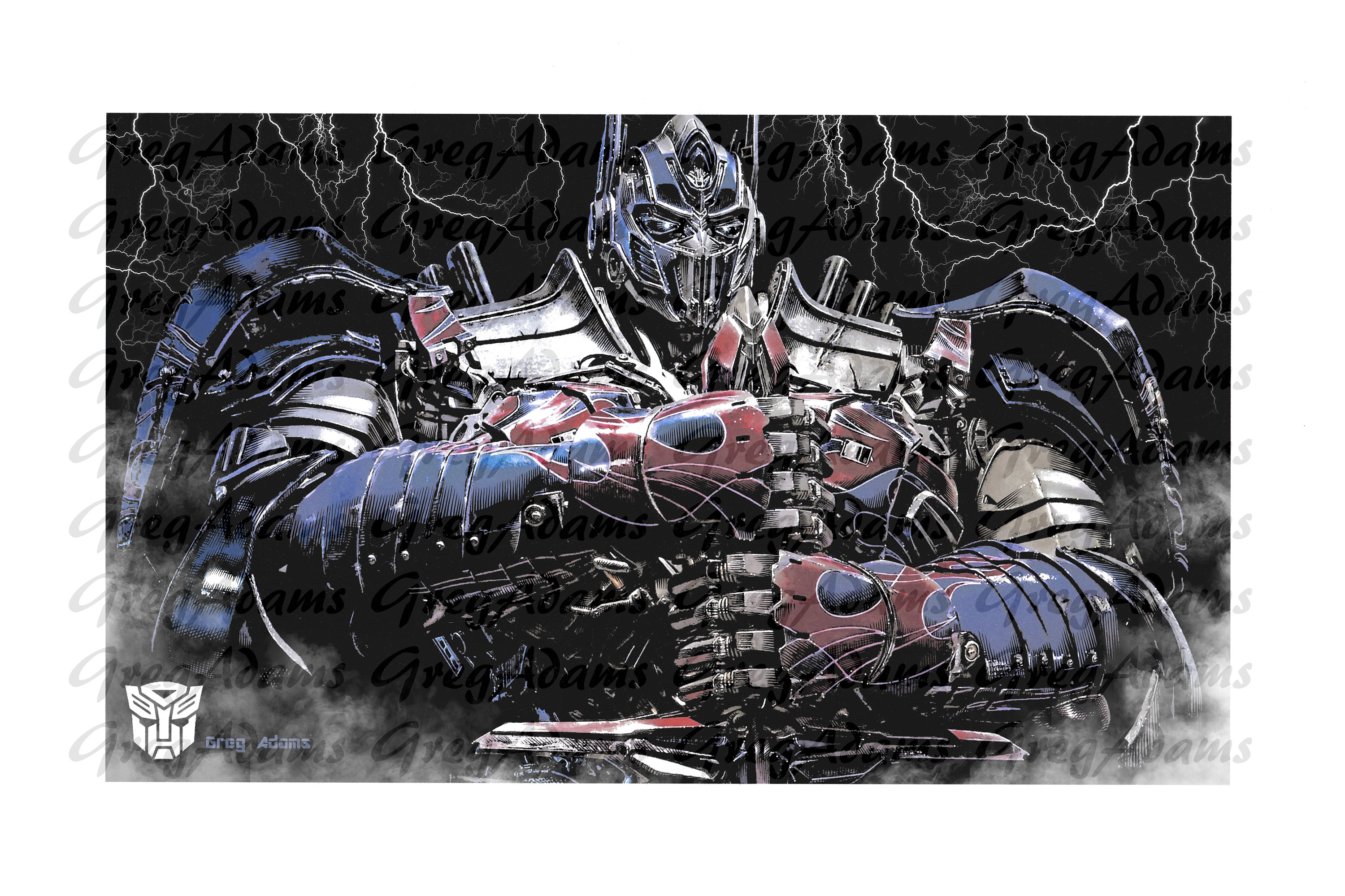 Transformers 12" X18" Optimus Prime Art Print, Penciled/inked/colored ...