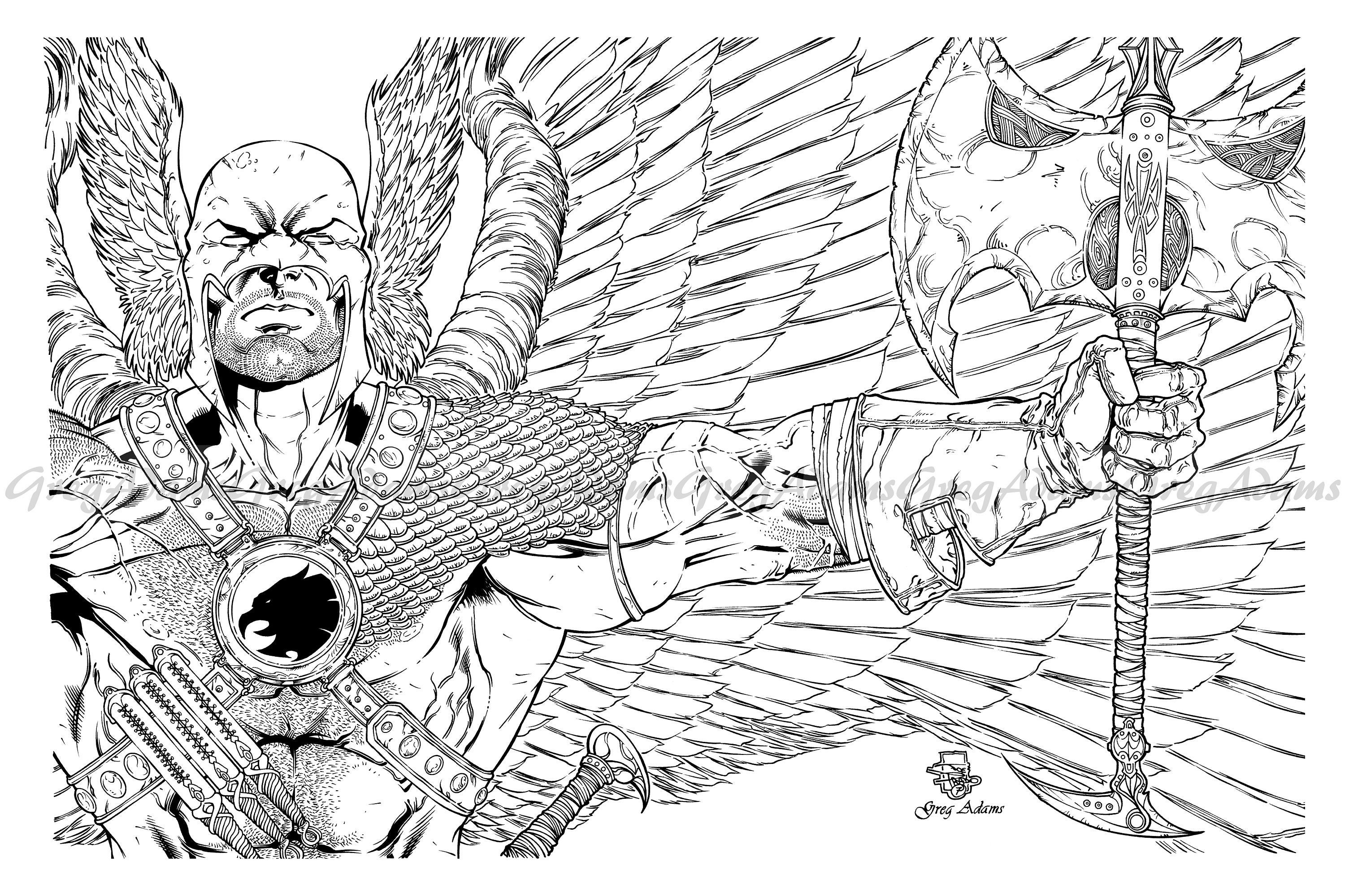 Hawkman Coloring Pages