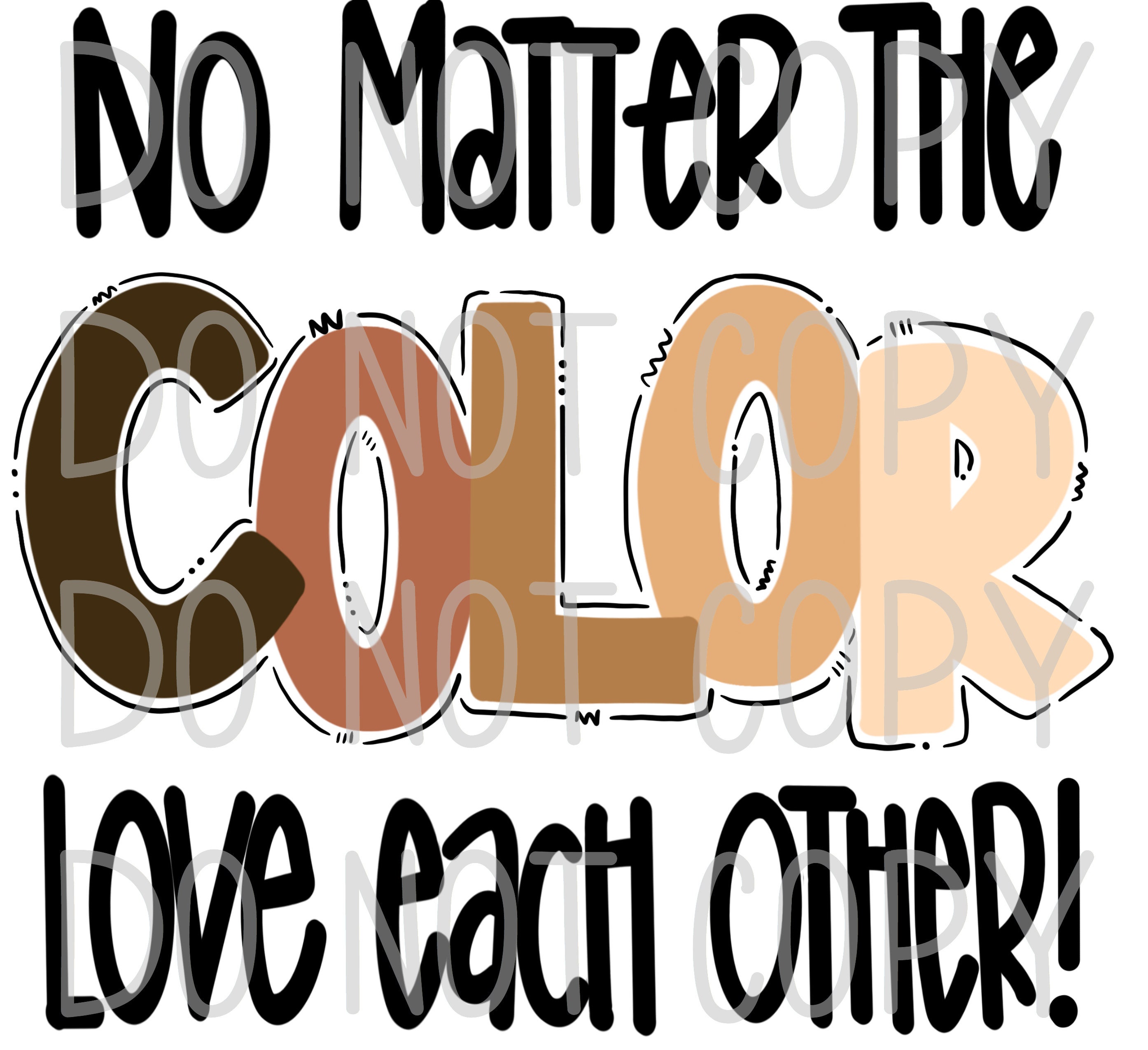 Love Each Other hand drawn digital download Sublimation | Etsy