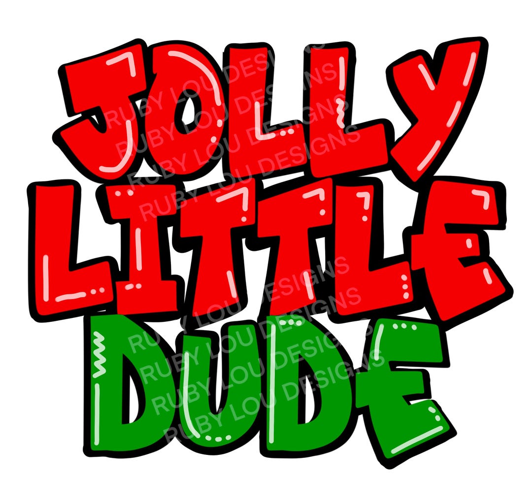 JOLLY Little DUDE | Christmas L Hand Drawn | Digital Download ...