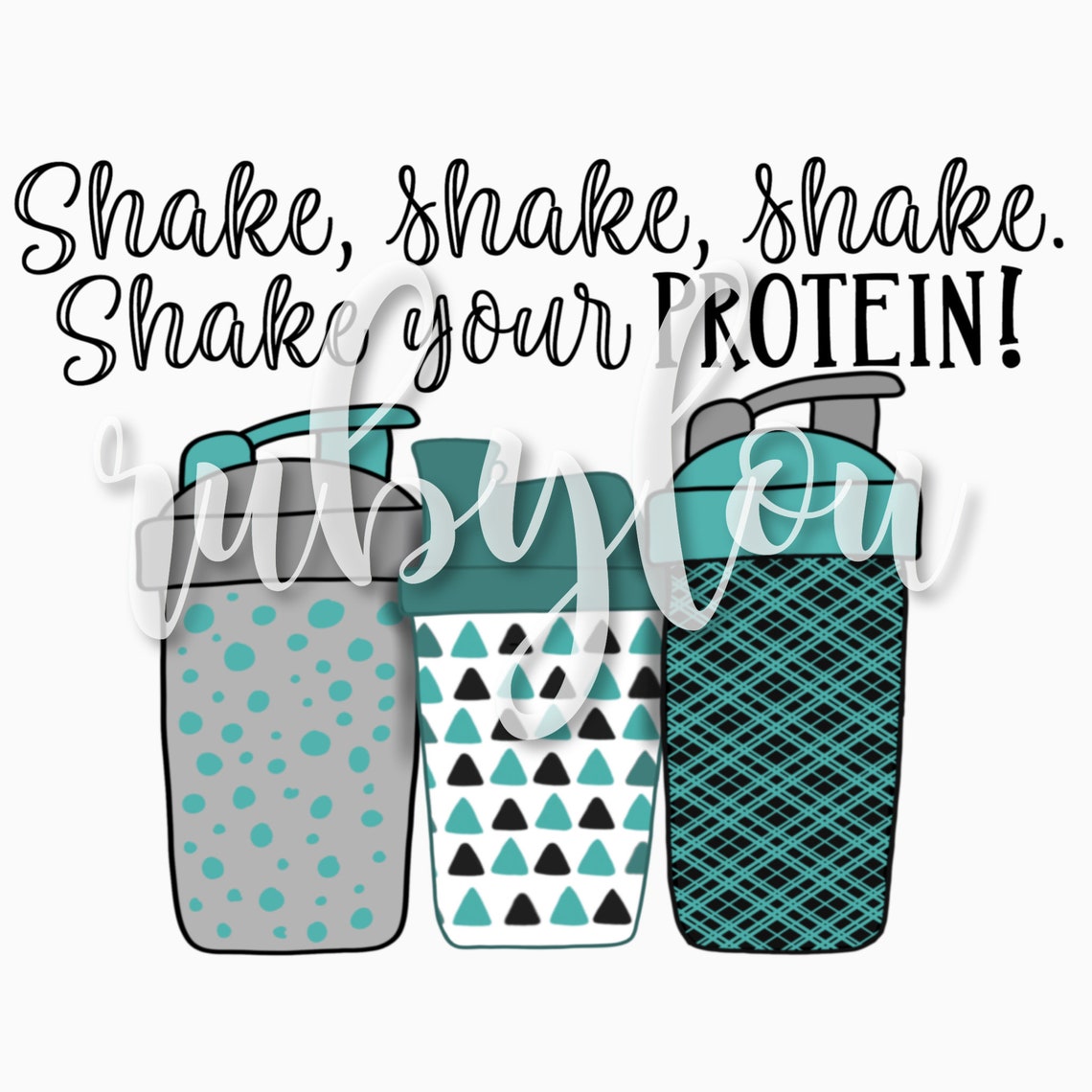 PNG Hand Drawn PROTEIN SHAKE digital Download Sublimation - Etsy