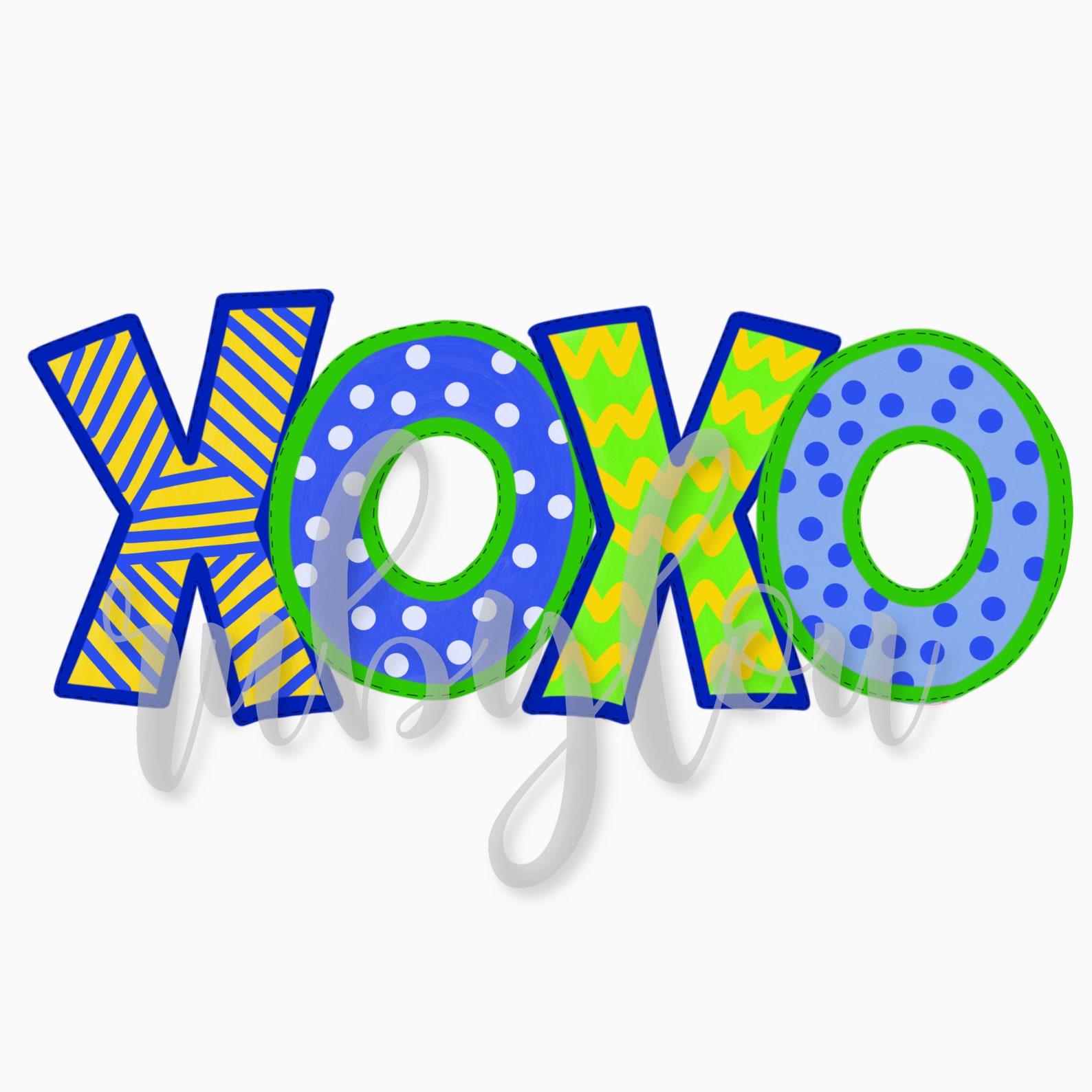 VALENTINES XOXO Appliqué Letters Boy PNG Download Digital - Etsy