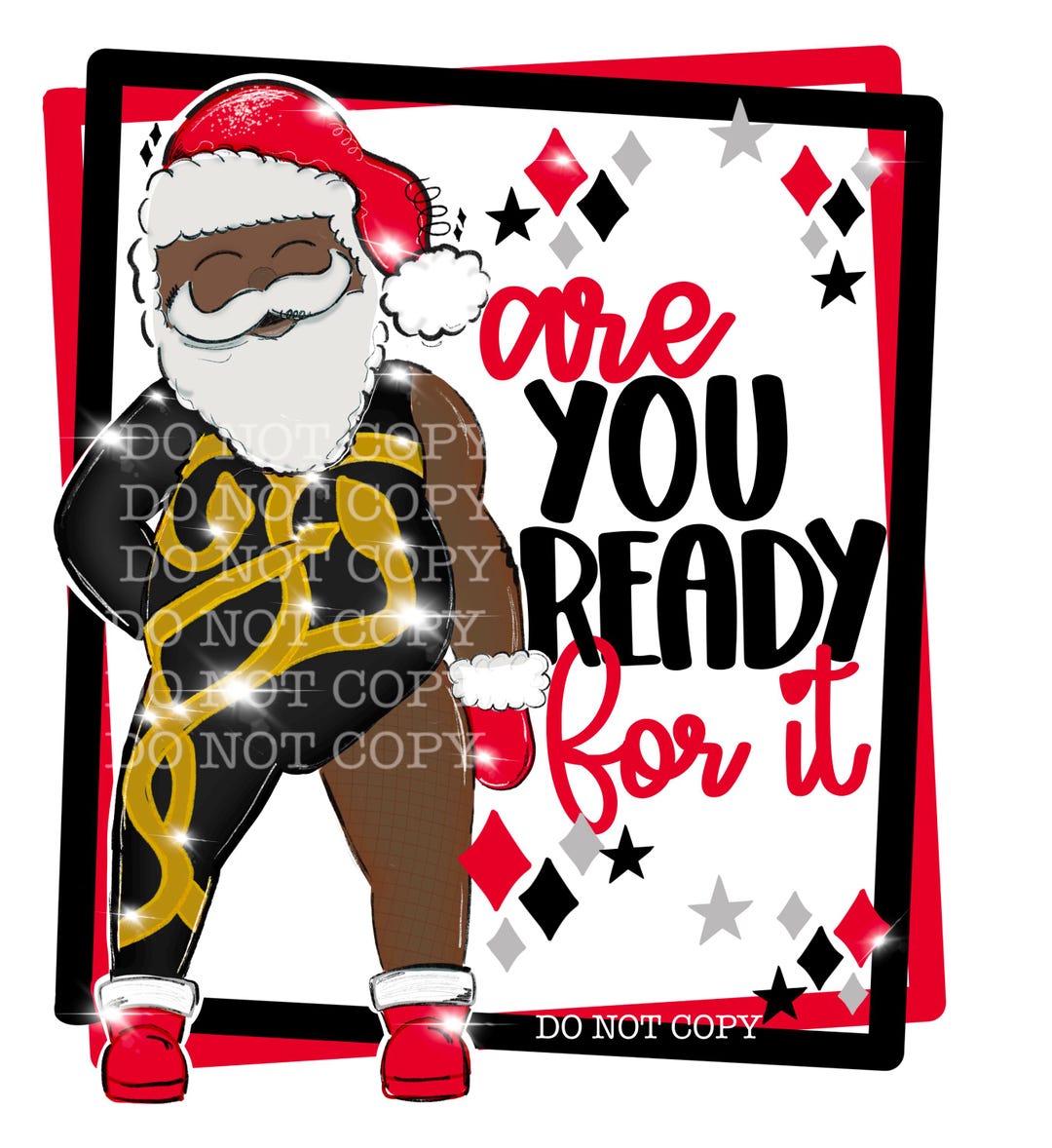 Black REPUTATION TV SANTA Gold Bodysuit 2024 | Digital Download ...