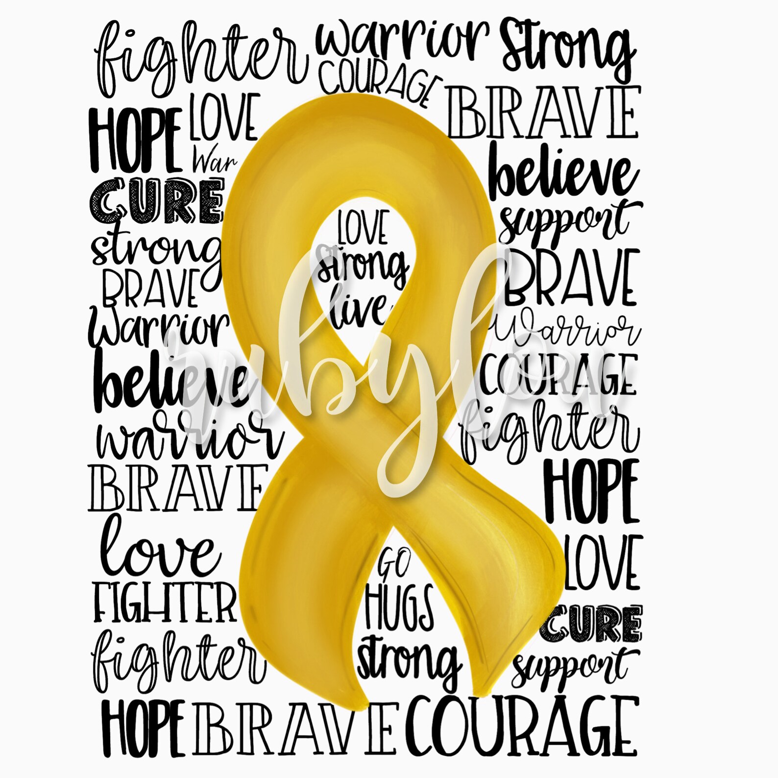Awareness | Gold Ribbon | Childhood Cancer Digital Download ...
