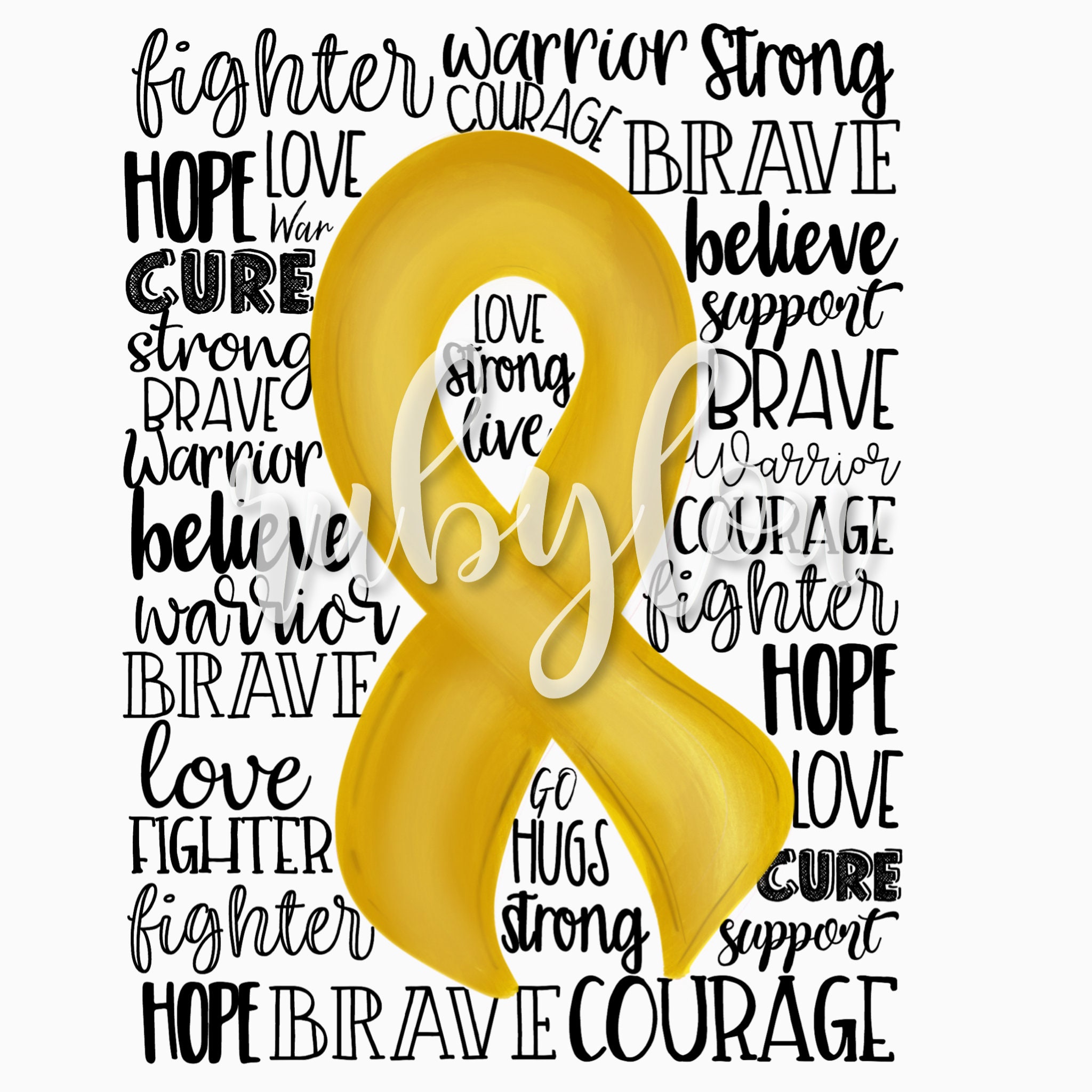 Awareness | Gold Ribbon | Childhood Cancer Digital Download ...