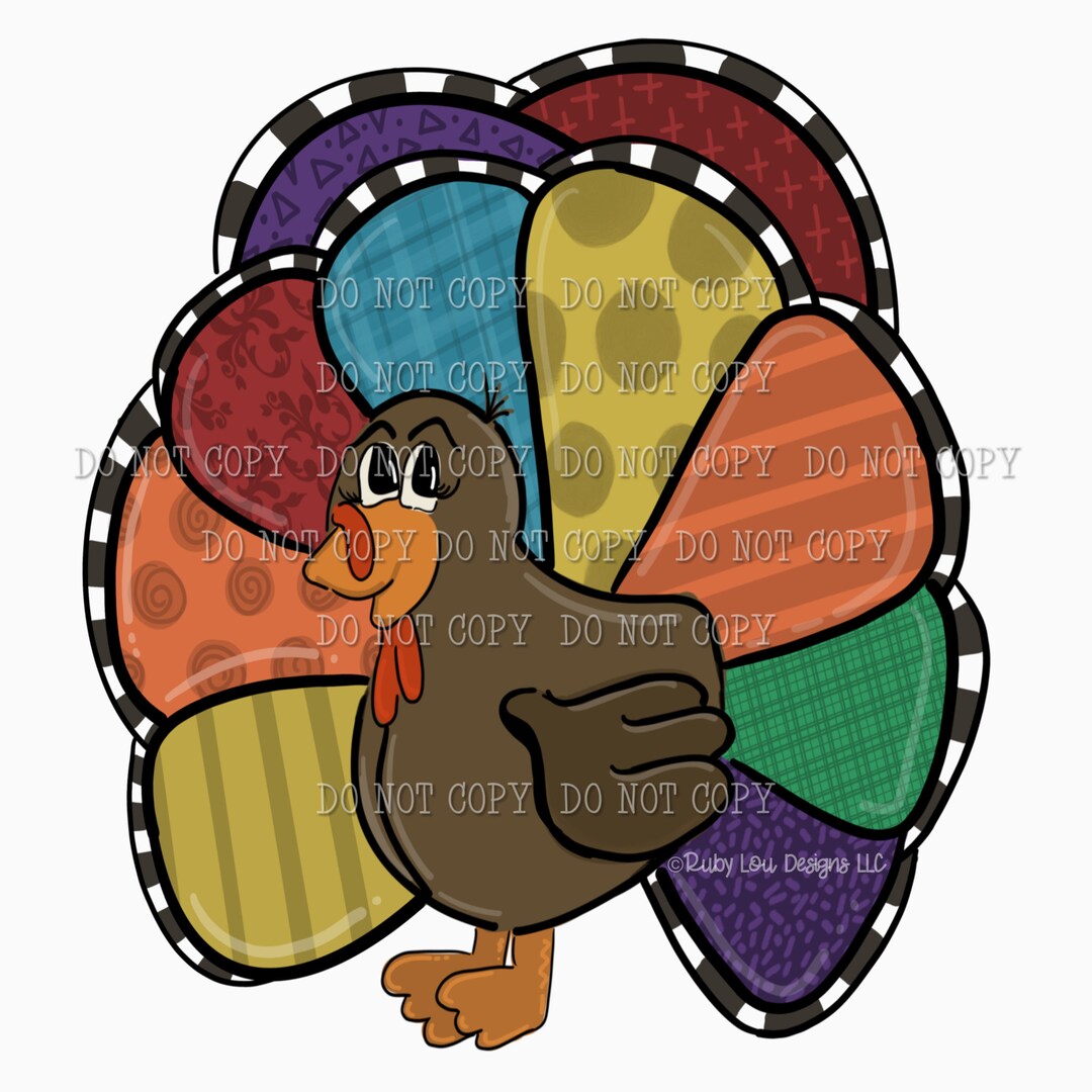 Doodle Turkey | Digital Download || Sublimation || Thanksgivingi ...