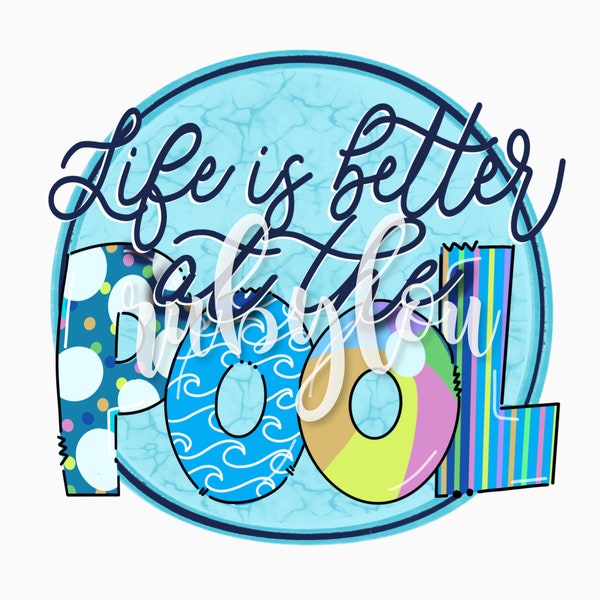 Life is Better at the Pool Svg - Etsy