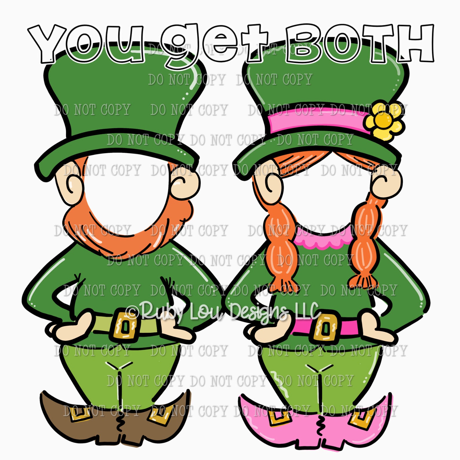 Leprechaun Girl Boy Faceless Add Your Photo Teacher Classroom Decor St ...