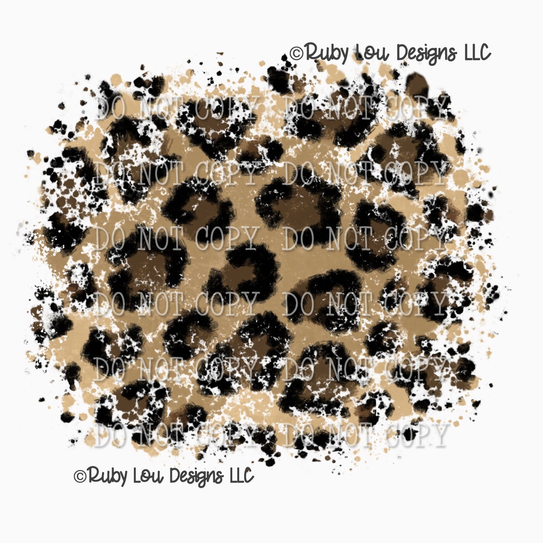 Leopard Paint Splatter Background | Hand Drawn Digital Download ...
