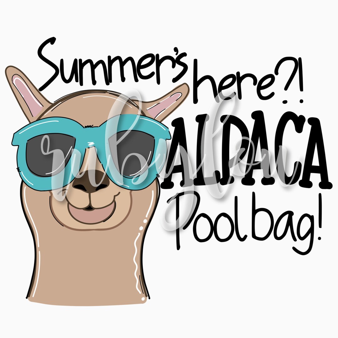 Alpaca Pool Bag Boy Alpaca Sunglasses Digital Download Boy Sublimation ...