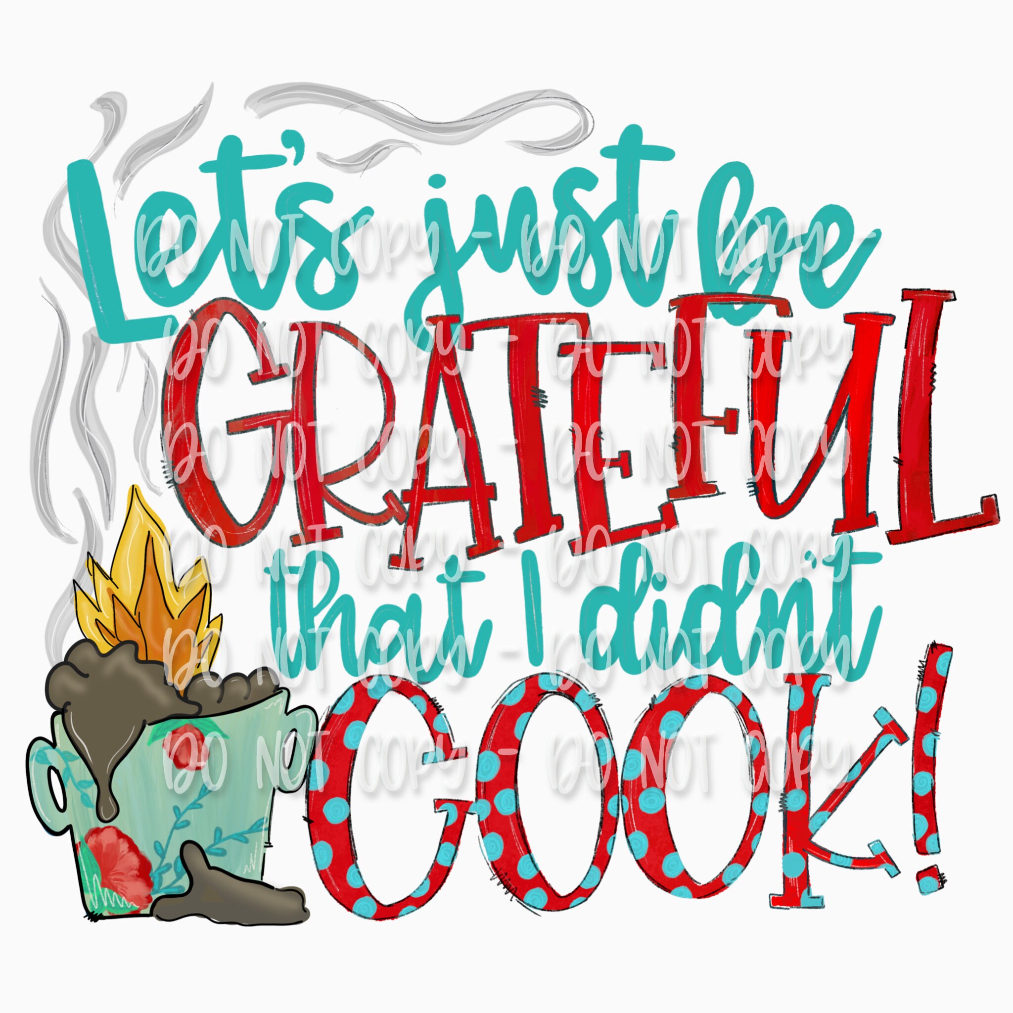 I Didnt Cook funny hand drawn digital download | Etsy