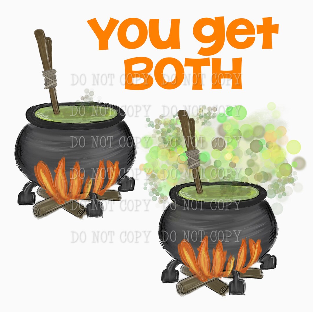 Witch’s Cauldron | Brew Potion Halloween | Hand Drawn Digital Download ...