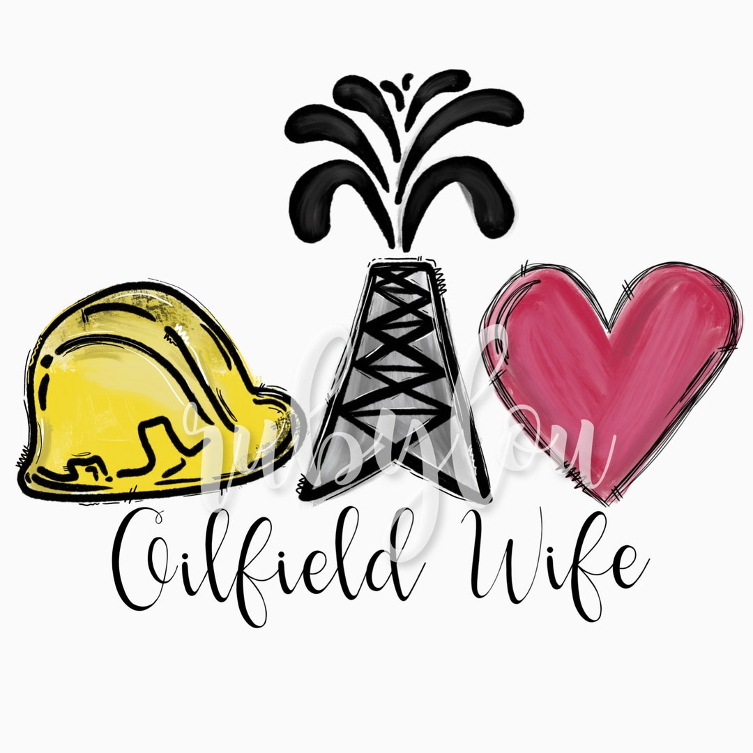 Oilfield WIFE Doodle Oil Field Drawing Digital Download Printable ...