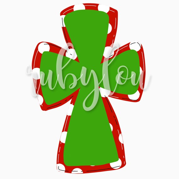 Christmas Cross Digital Download Hand Drawni Printable | Etsy