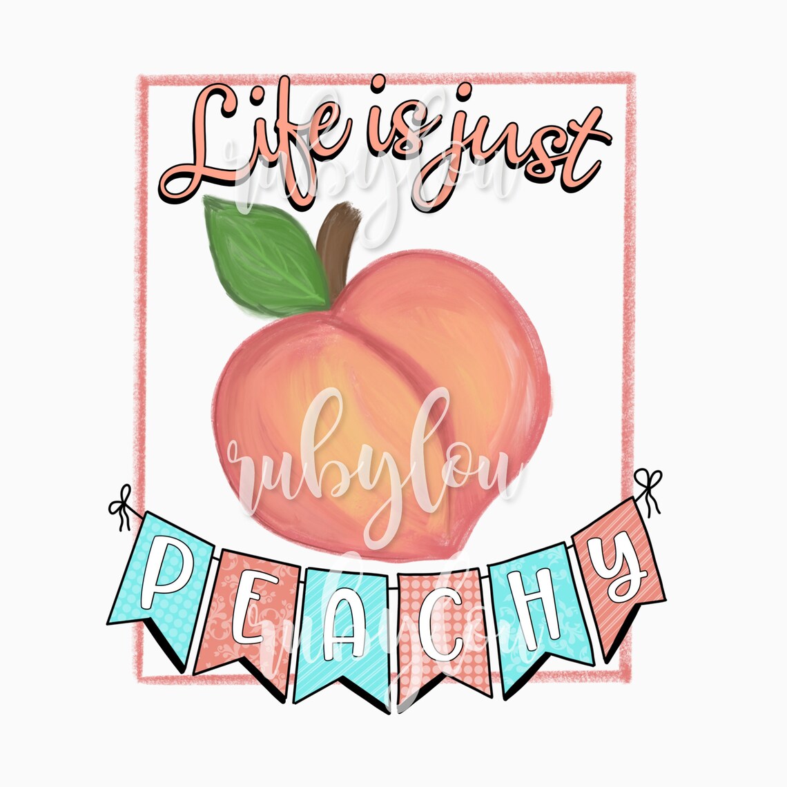 Life is Just PEACHY Digital Download Peach Printable | Etsy