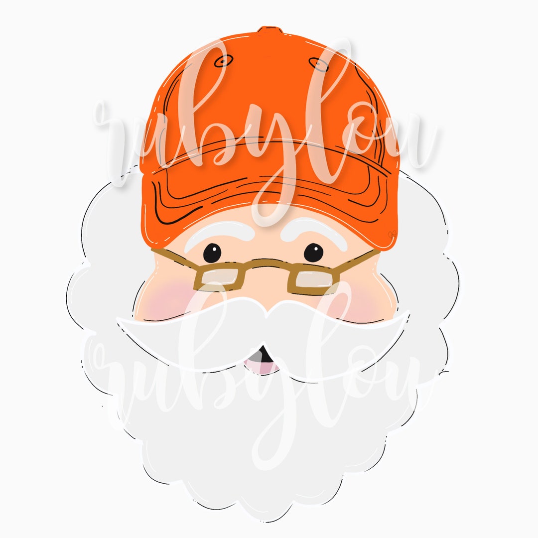 SANTA Orange Cap | Digital Download | Hand Painted | PNGI Printable ...