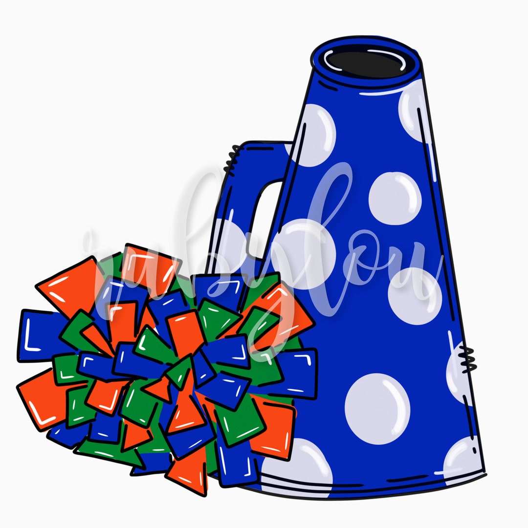 Cheer Poms Megaphone Gators | Digital Download Cheerleader Cheerleading ...