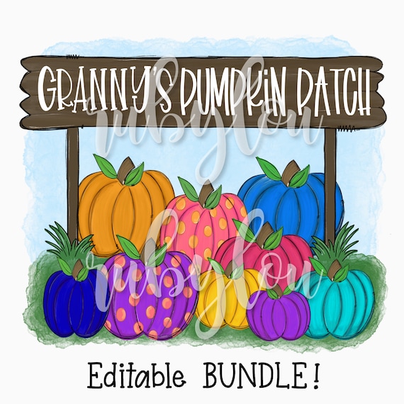Pumpkin Patch BUNDLE Editable and Personalizable Digital | Etsy