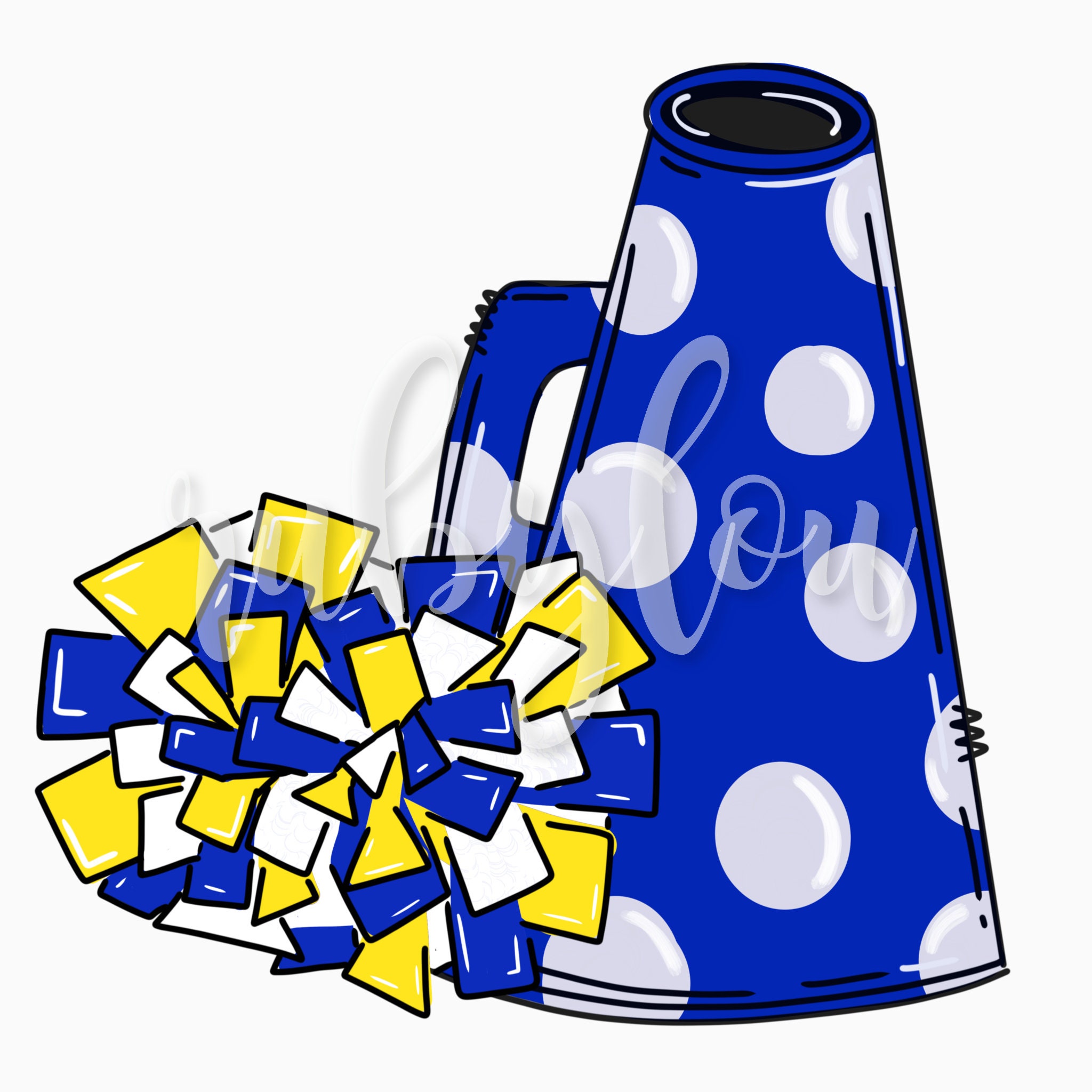 Cheerleading Megaphone Clipart Blue