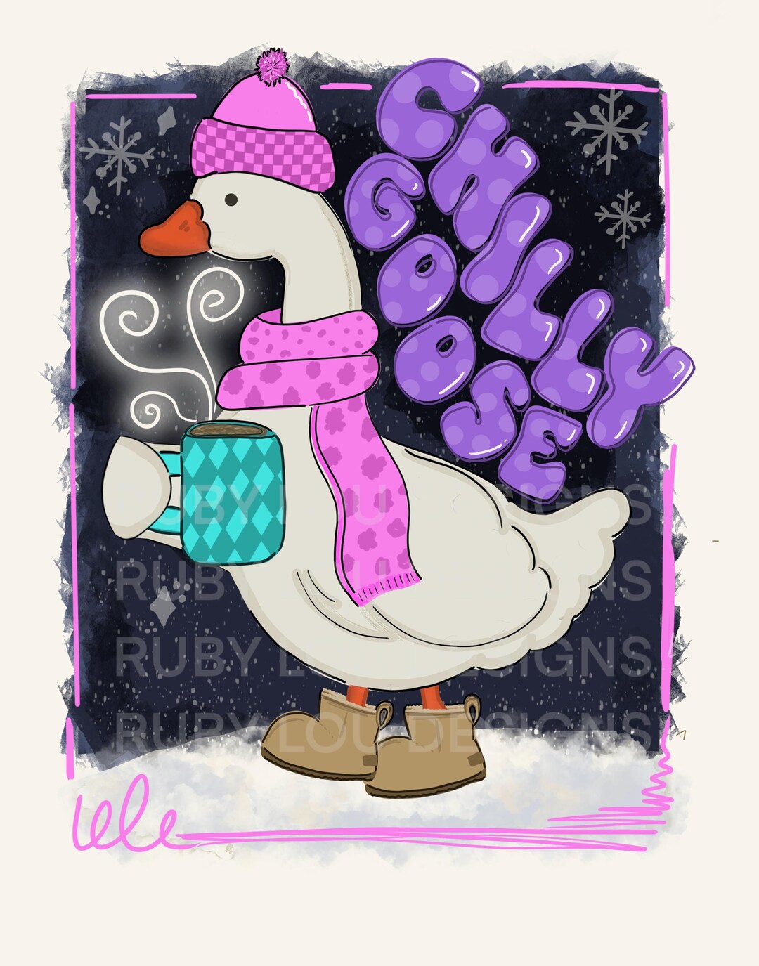 CHILLY Goose PNG | Digital Download || Sublimation || Winter Printable ...
