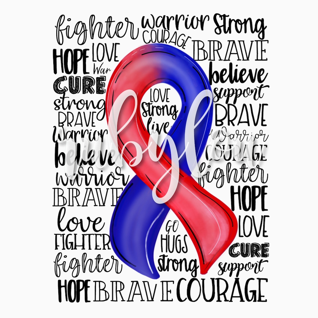 CHD Awareness | Red and Blue RIBBON | Digital Download || Sublimation ...