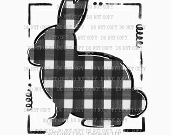 Buffalo Check Bunny - Etsy
