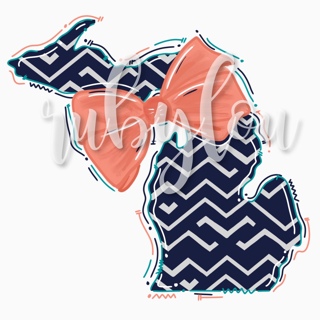 Hand Painted PNG MICHIGAN MI Digital Download Sublimation Printable ...