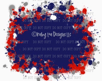 Navy Paint Splatter - Etsy