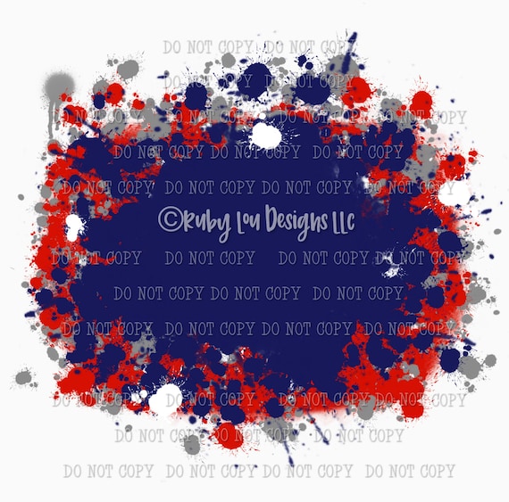 Paint Splatter Red Gray Navy Paint Splatters Bleached - Etsy