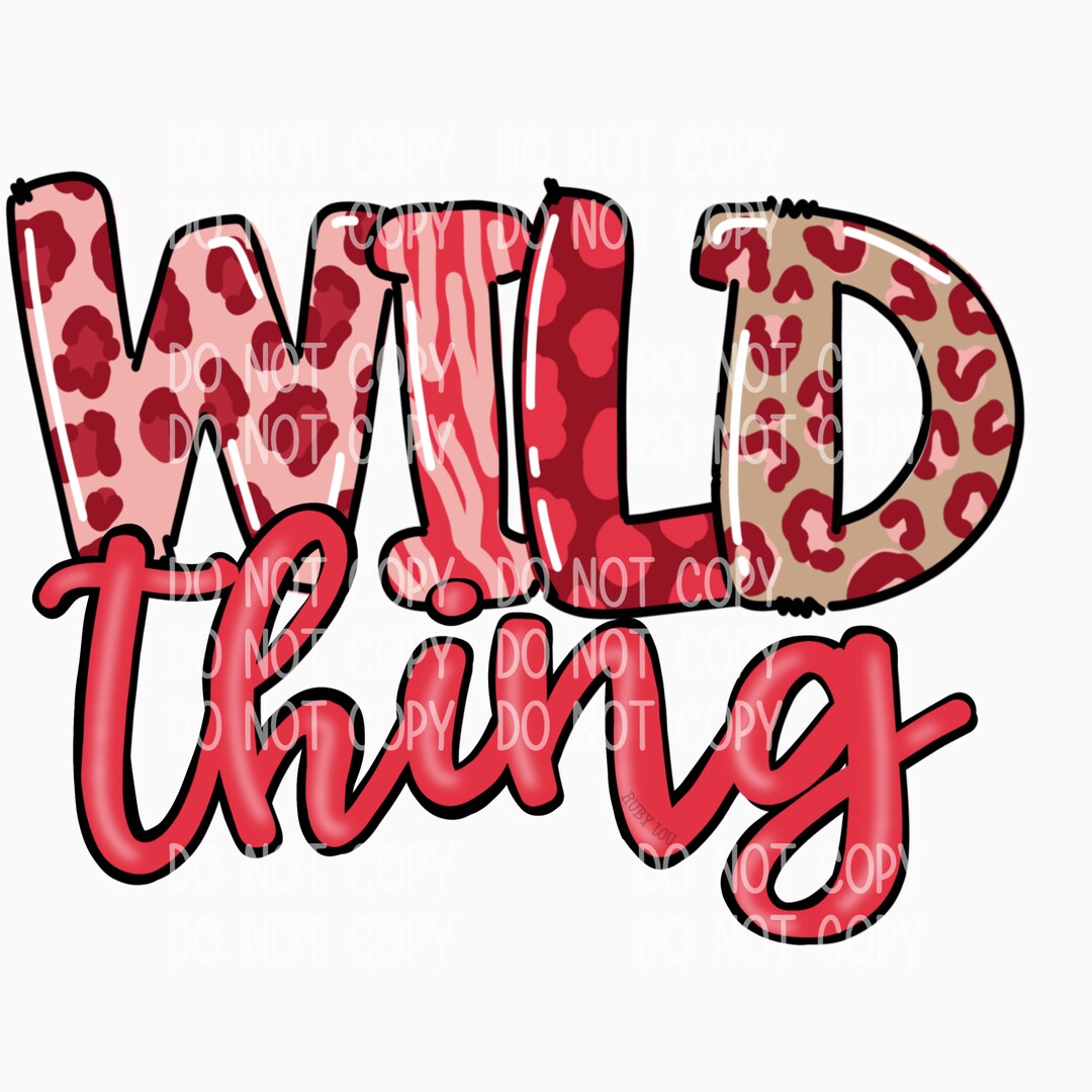 WILD Thing | Valentines | Hand Drawn PNG - Etsy