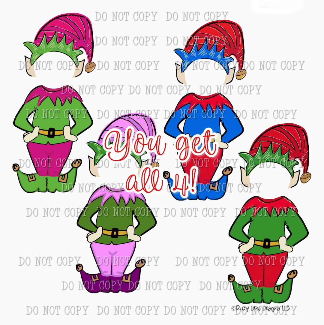 Elf Face-blank BUNDLE Add Your Photo | Digital Download || Sublimation ...