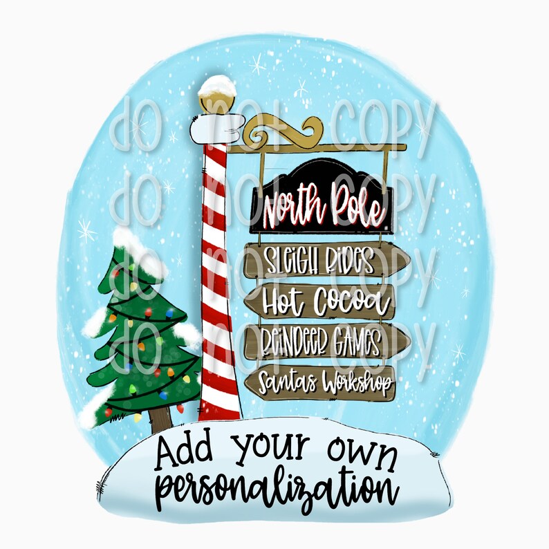 Signe du pôle Nord Signe PNG Christmas personnalisable ( téléchargement ...