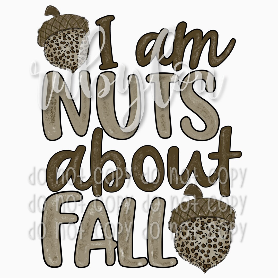 Nuts About Fall Leopard Acorn Hand Drawn Leopard - Etsy