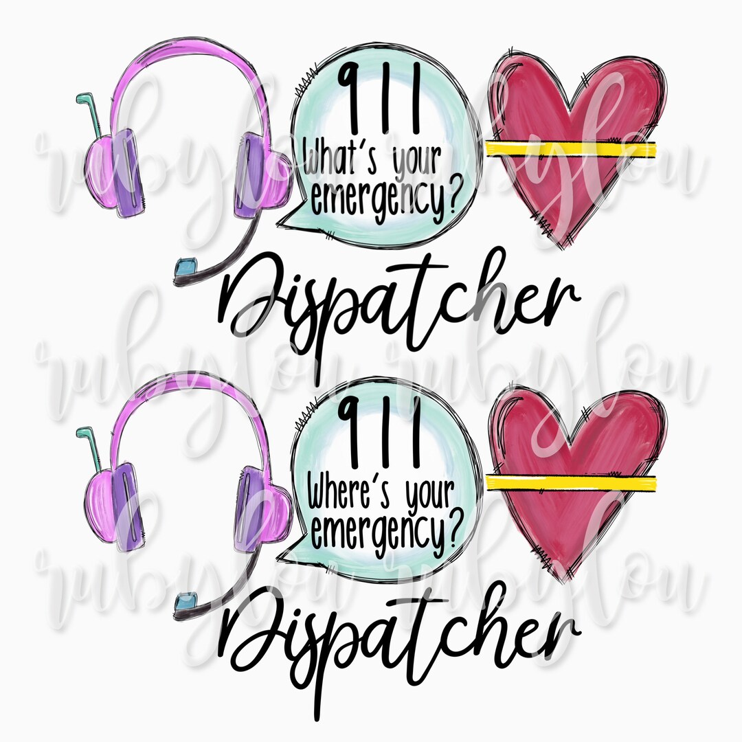 Dispatcher 911 Dispatch PNG | Hand Drawn || Watercolor Digital Download ...