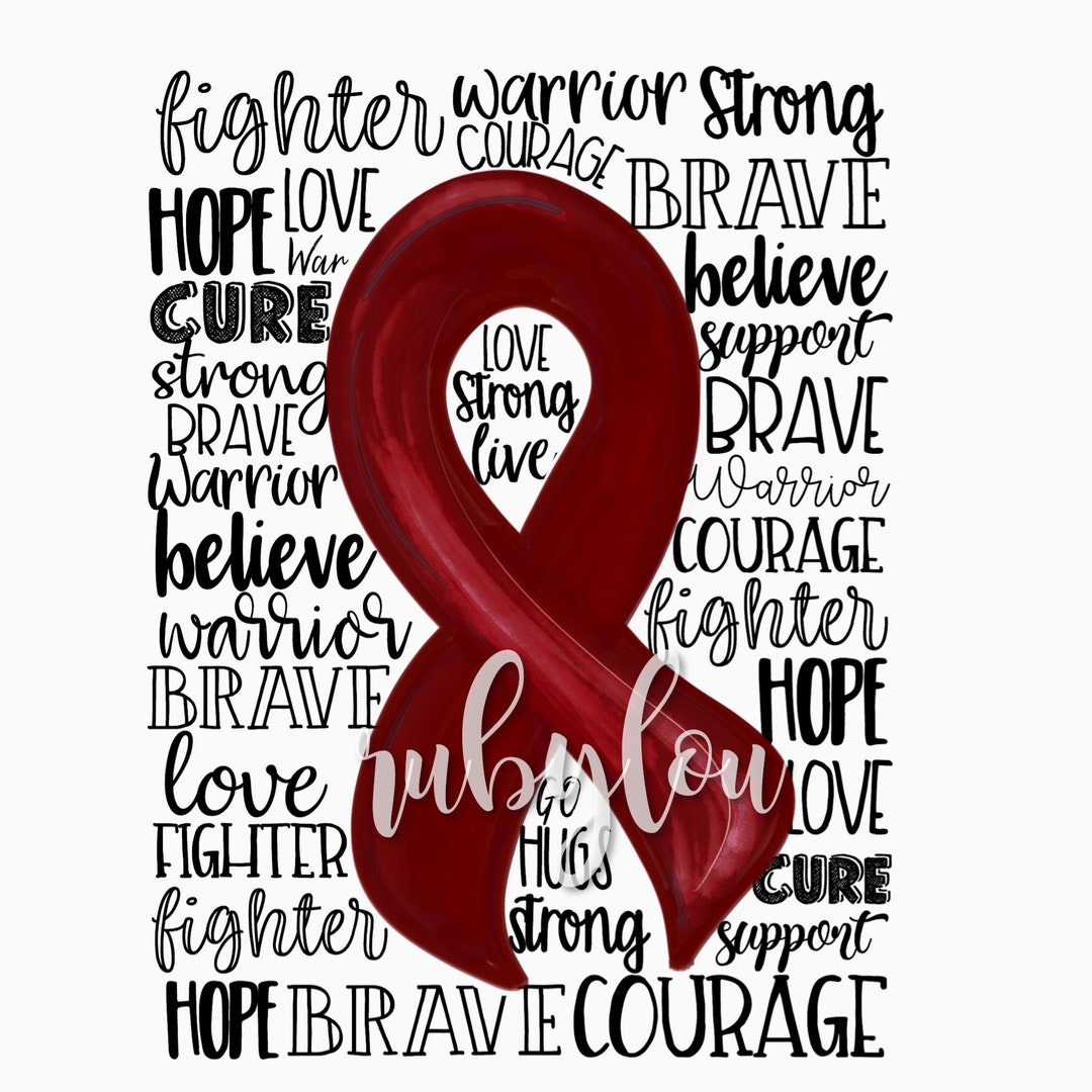 Awareness | Burgundy MAROON RIBBON | Digital Download || Sublimation ...