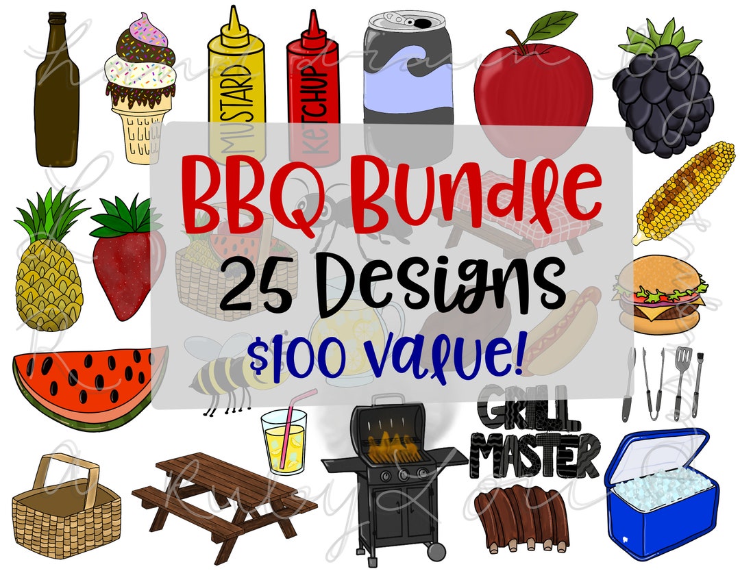 Summer Bbq/cookout PNG Bundle BBQ Bundle Art by Lillie Digital Download ...