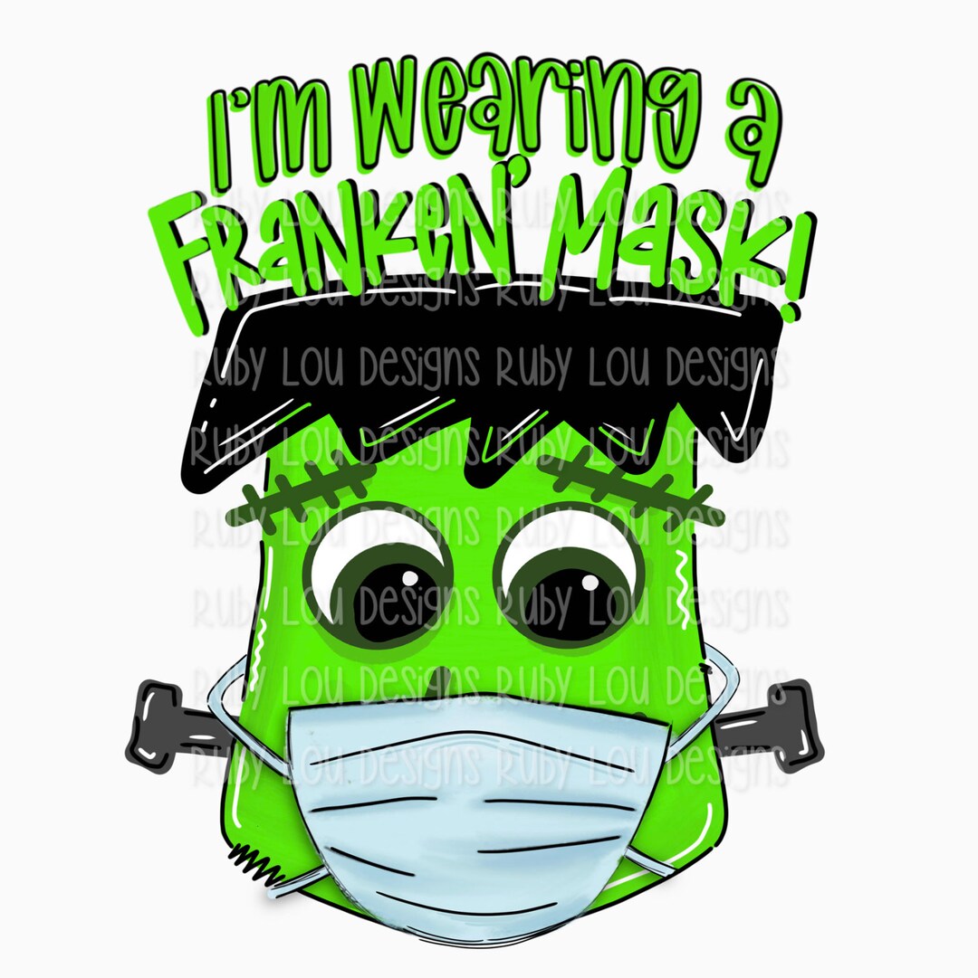 Frankenstein Franken Mask Hand Drawn Digital Download - Etsy