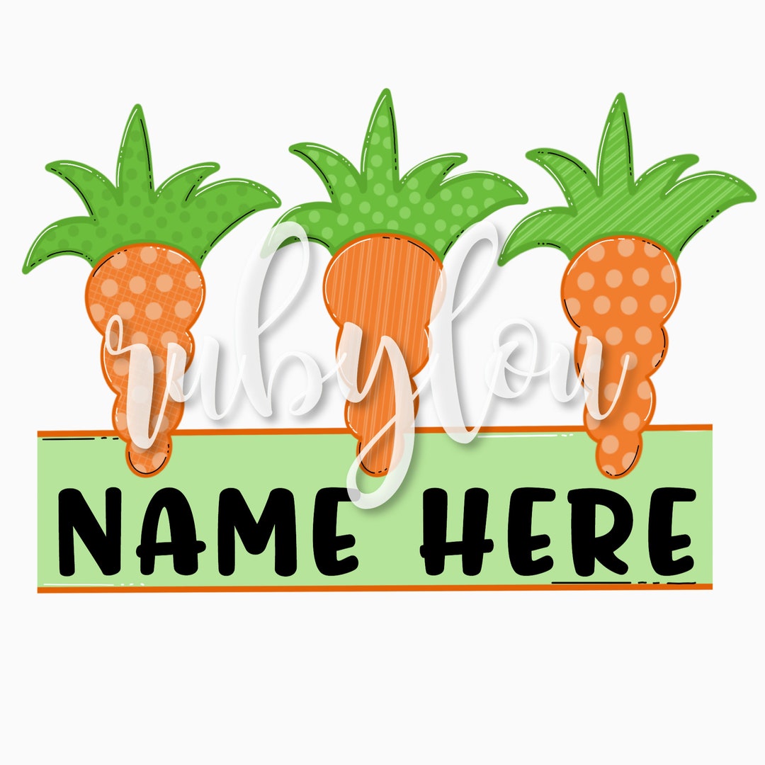 CARROTS Easter Spring Digital Download Sublimation Design Hand Drawni ...