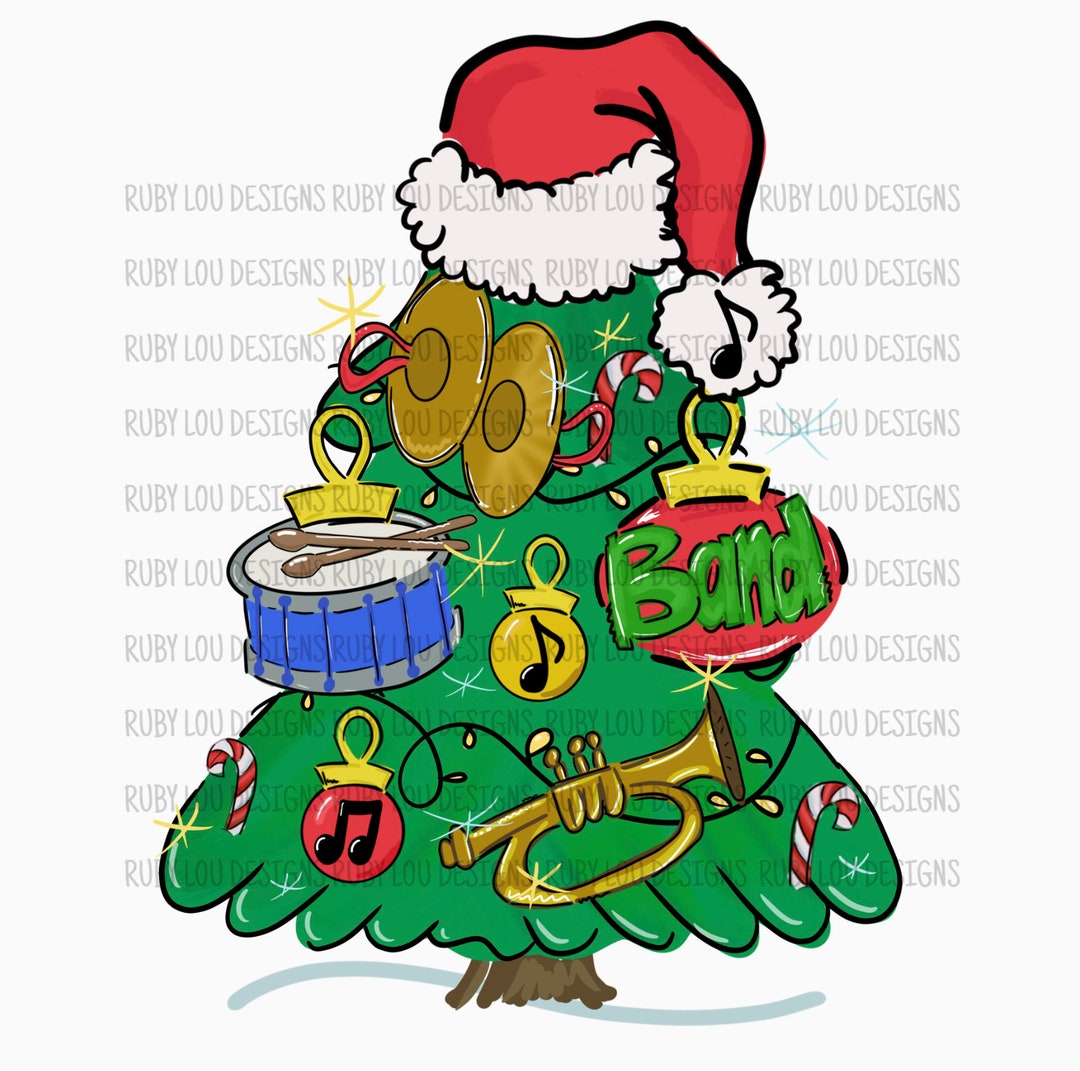 Band Christmas Tree | Digital Download | Sublimation | Christmas ...