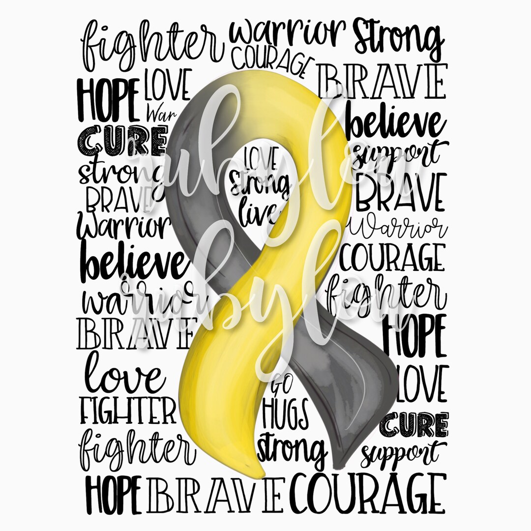 AWARENESS | Gray and Yellow RIBBON | Digital Download || Sublimation ...