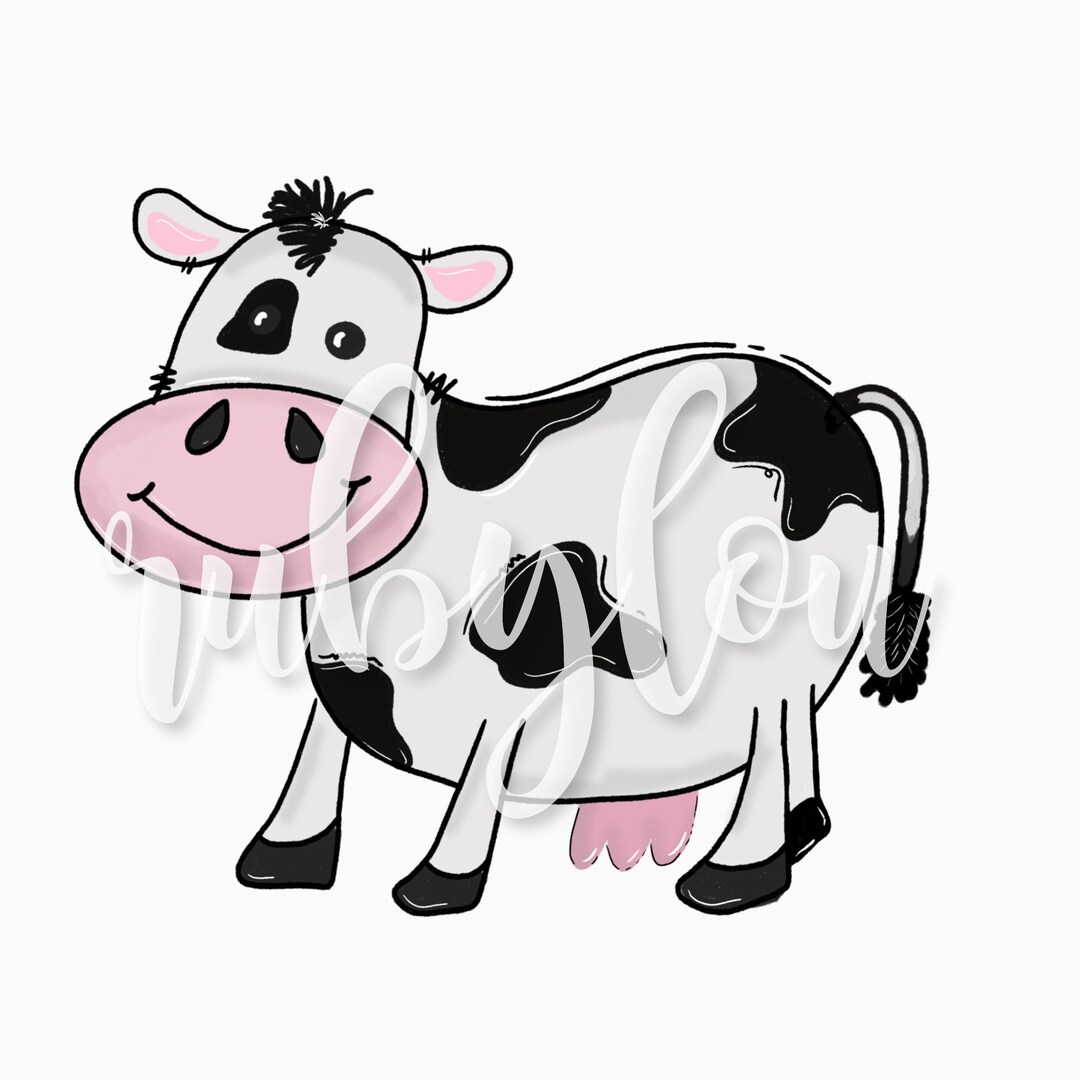 Cow | Hand Drawn | Farm Life Heifer | Digital Download || Sublimation ...