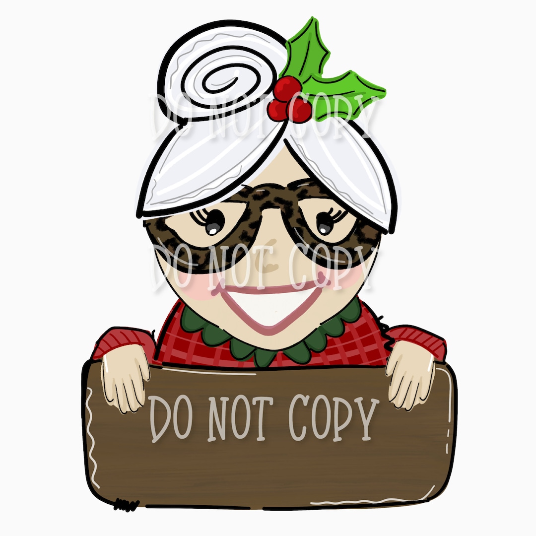 Mrs Claus Holding Sign ( Add Your Own Text!) | Digital Download ...