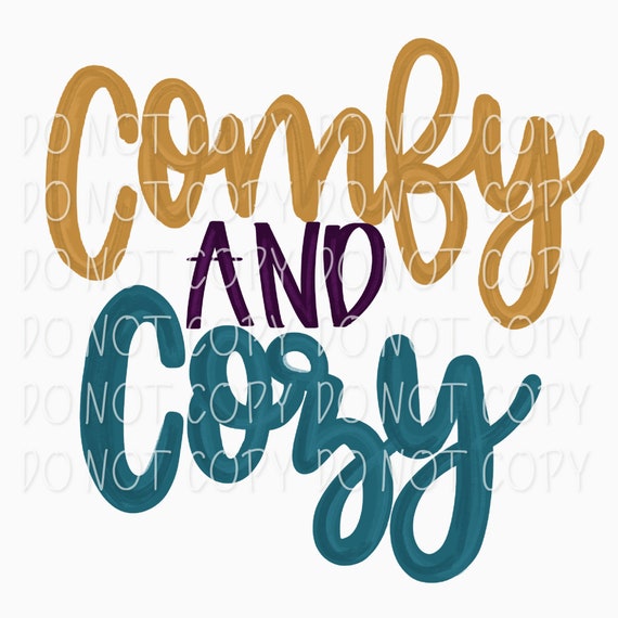 Comfy and Cozy Hand Lettered Drawn Digital Download - Etsy